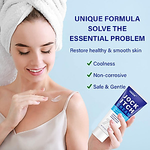 Top-Notch Jock Itch Cream, Jock Itch, Jock Itch Cream Extra Strength for Men & Women, Itchy Balls Cream, Yeast Infection Treatment for Men & Women, Itch Cream - Powerful and Fast - 60g