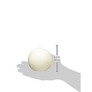Zest Candle 2-Piece Ball Candles, 4-Inch, White Citronella