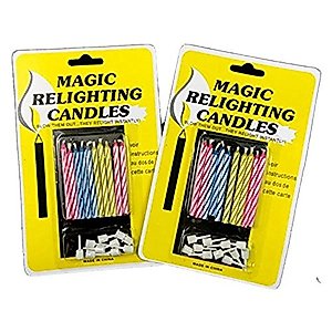 20pcs Funny Magic Trick Relighting Candle Birthday Cake Decors Party Joke Xmas Gift