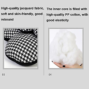 HGUIM Car Neck Pillow, Seat Pillow Houndstooth Float Neck Pillow Pillow Four Seasons GM Decorative (Black)