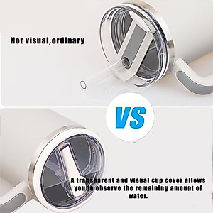 2 Pack 40 oz Tumbler Flip Straw Lid Replacement fit for Stanley Quencher, Spill Proof Splash Resistant Tumbler Lids,Reusable Tumbler Cover for Stanley Cup Accessories