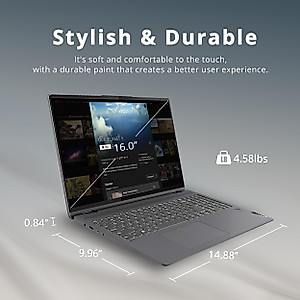 Lenovo IdeaPad Flex 5 16"" 2-in-1 2.5K IPS Touchscreen Laptop, Intel Core i7-1255U, 16GB RAM, 512GB SSD, Backlit Keyboard, Fingerprint Reader, Win 11 Pro, Storm Grey, 32GB Hotface USB Card, Gray