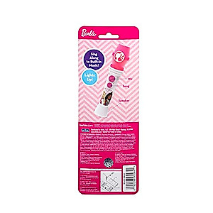 EKids BE-070.11Mv22 Barbie Microphone for Kids, Built-in Music and Flashing Lights for Fans of Disney Toys for Girls, Black