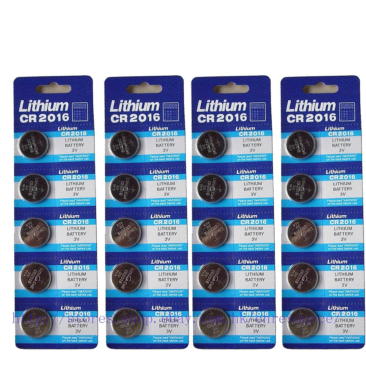 Generic Cr2016 Br2016 2016 3V Lithium Batteries 20 Pcs 4 Cards FBA