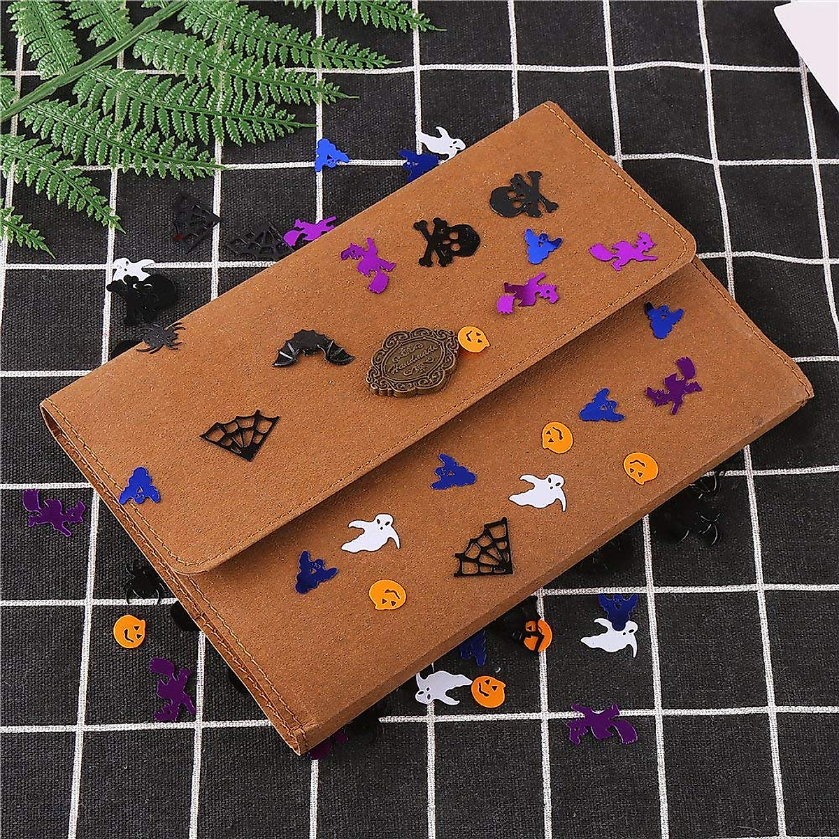 DIYASY 300 Gram Halloween Confetti Glitter,15000 Confetti Sprinkles Bats Spider Pumpkin Table Scatter for Halloween Table Decorations