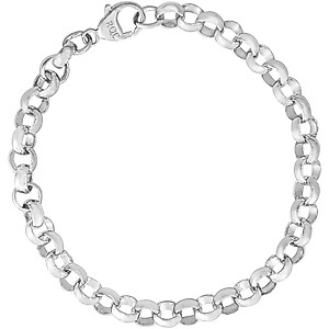 Rembrandt Charms 8" Rolo Link Classic Charm Bracelet, Sterling Silver
