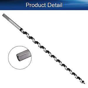 Auniwaig Auger Drill Bit Wood Hex Shank 14mm Cutting Dia High Carbon Steel for Electric Bench Drill Woodworkingpentry