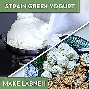 Organic Unbleached Cotton Cheesecloth for Straining, GOTS Certified, Fine Reusable Strainer – Large 18 Sq.ft.