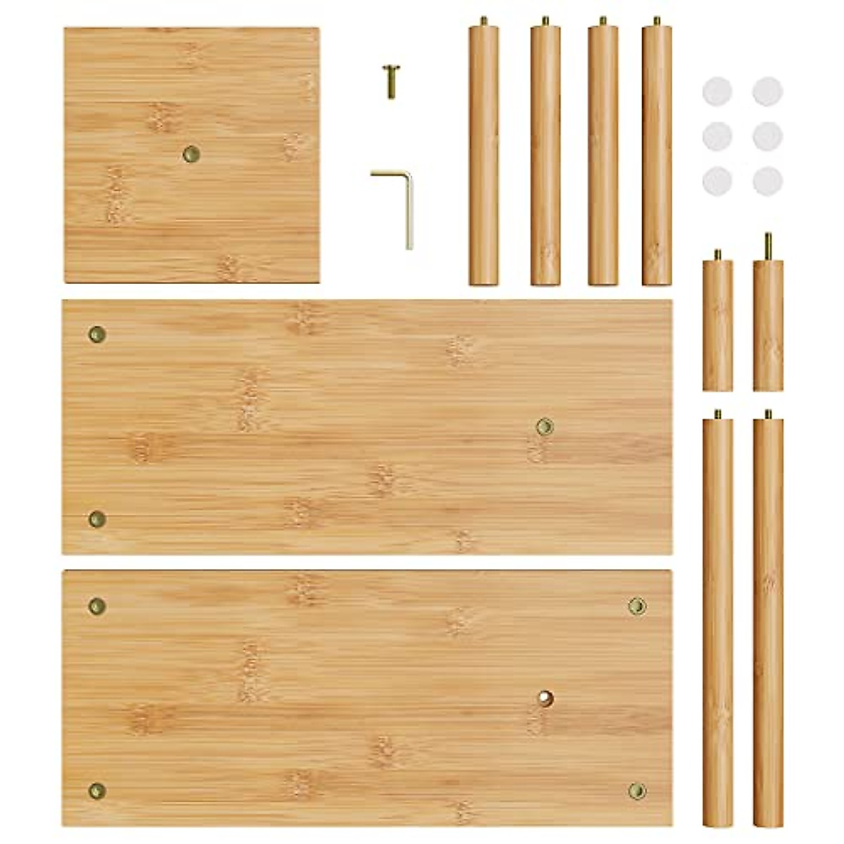 GHWIE Kitchen Countertop Organizer Corner Shelf - Bamboo 3 Tier Space Saving Rack for Kitchen,Living Room, Office,Bookshelf Display Shelves Space