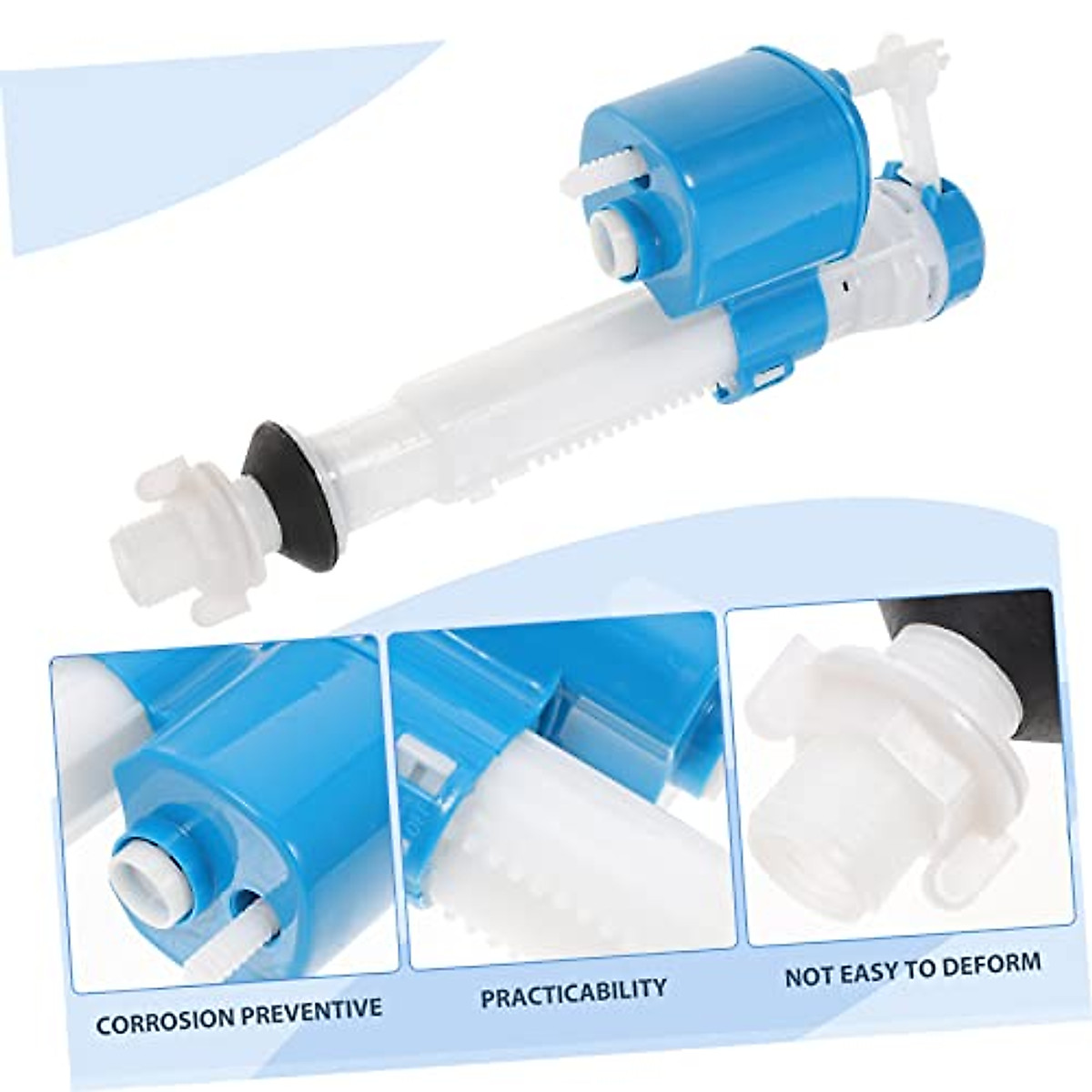 BETOOKY 1 Set Float Valve Water Valve Fill and Dual Flush Conversion System Toilet Flusher Replacement Kit Toilet Replacement Parts inside Tank Whelping Kit Mute Button Toilet Fill Valve