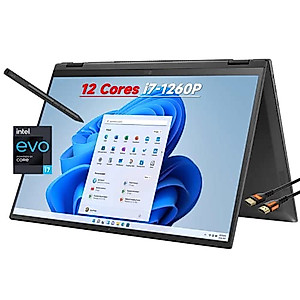 LG 2022 Newest Gram 16" 2-in-1 Touchscreen Laptop, 12 Cores Intel Evo Platform i7-1260P (>i7-1195G7), WQXGA IPS DCI-P3 99%, Wi-Fi 6E, DTS X Ultra, Backlit KB, 16GB LPDDR5, 1TB SSD, w/Stylus Pen