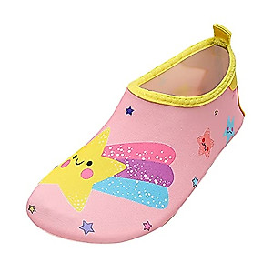 Lykmera Baby Beach Shoes Kids Boys Girls Summer Beach Shoes Diving Shoes Swimming Cartoon Shoes Water Animal Printed Shoes (Multicolor, 2.5-3Years Toddler)