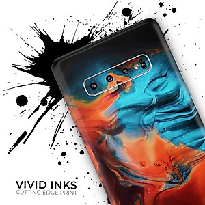 DesignSkinz Liquid Abstract Paint V64 Protective Vinyl Decal Wrap Skin Cover Compatible with The Samsung Galaxy S20 (Screen Trim & Back Glass Skin)