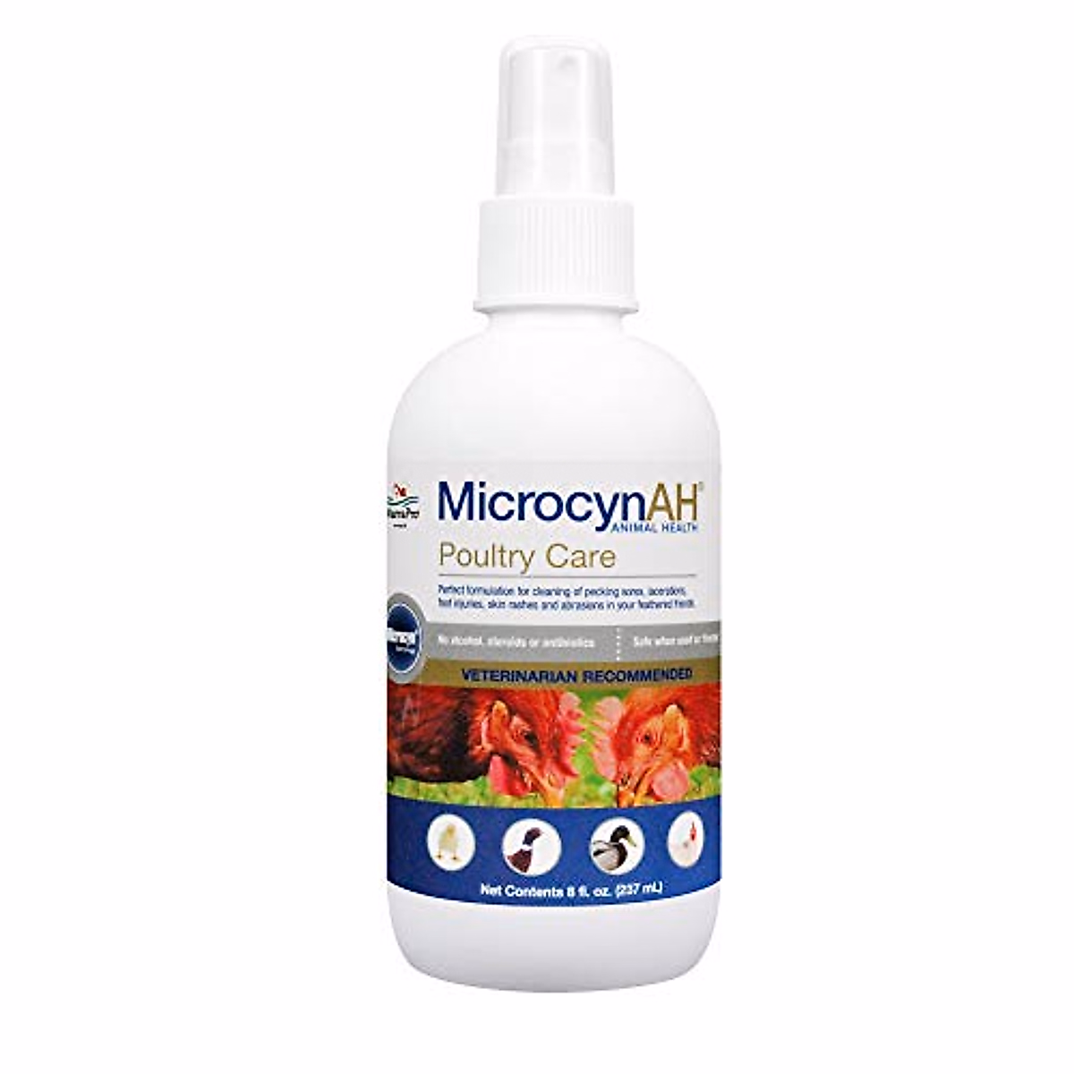 Manna Pro MicrocynAH Poultry Wound & Skin Care Liquid, 8 oz