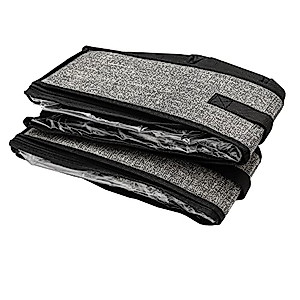 Under Bed Shoe Storage Organizer, Set of 2 for 24 Shoes - Slide This Sturdy Shoe Organizer Under Bed to Declutter & Save Space - 2 Underbed Storage Containers Come in Chic Gray with Clear Windows