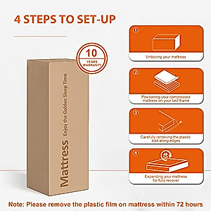 Natsukage Full Mattress 10 Inch Memory Foam Mattress in a Box Full Size Memory Foam Mattress Bed in a Box Spring Mattress for Cool Sleep and Pressure-Relieving CertiPUR-US Certified