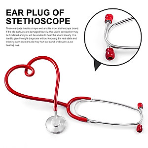 GLEAVI 10 Pairs Earplugs Stethoscope Replacement Parts Stethoscope Accessory Replacement Ear Tips Littman Stethoscope Silicone Gauges for Ears Stethoscope Earbud PVC Large