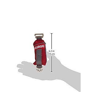 Kurgo Duty Bag for Dogs, Refillable Dog Poop Bag Dispenser,Dispenser with Dog Waste Bags, Attaches to Any Leash, Machine Washable,Convenient Hook for Used Waste Bags,Barn Red/Chili Red, (Pack of 1)