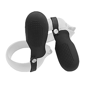 Limentar Touch Controller Grip Skin & Protective Covers, Premium Gel Shell Anti-Slip Silicone Grip Covers with Lock Belt 2 Packs, Black/Red/Blue