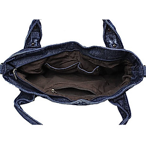 Denim Hobo Bag for Women Jeans Purse Large Capacity Handbags Vintage Shoulder Bags Casual Tote Bag Crossbody Bag