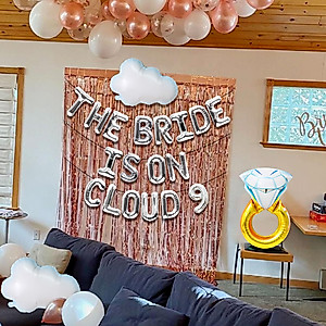 LaVenty Bride is on cloud 9 Balloons Bride is on cloud 9 Banner Decoration Backdrop The Bride Is On Cloud 9 Bachelorette Decoration