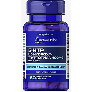 Puritan's Pride 5-HTP 100 mg (Griffonia Simplicifolia)-60 Capsules