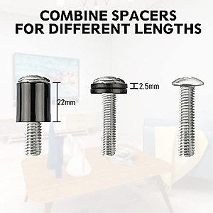 Mounting Dream Universal TV Mounting Hardware TV Wall Mounts Hardware Kit Fits All TVs, Screw for TV Mount with M4, M5, M6, M8 TV Screws, Spacers and Washers for Samsung TV up to 82 inch MD5756