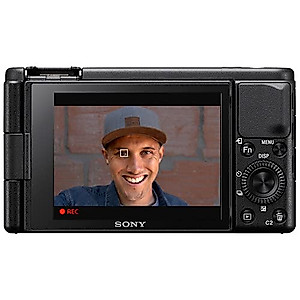Sony ZV-1 Digital Camera (Black) with Streamer/Vlogging Kit. Includes: SanDisk Extreme 64GB Card, 12” Grispter Tripod, Carrying Case, and More.