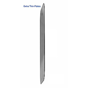 WixGear Metal Plates (8 Pack) with Adhesive for Magnetic Cradle-Less Mount - 4 Rectangle and 4 Round (Compatible with Magnetic Mounts) (Black)