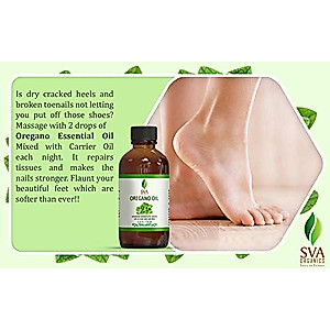 SVA Organics Oregano Essential Oil | Very Strong | 4 OZ (118 ML) - 100% Pure, Natural, Premium Therapeutic Grade for Overall Wellness and Health, Massages, DIY products, complete body care.