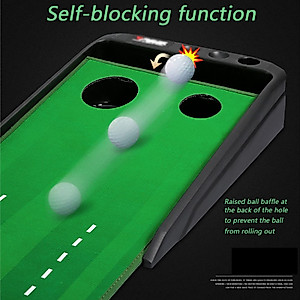 cghhome Golf mat, Indoor Golf Putting Practice, Home Simulation Turf Golf Training Blanket, Portable Mini Set, All-Round Electric Ball Return, Professional Golf Practice Equipment (Color : 2, Size :