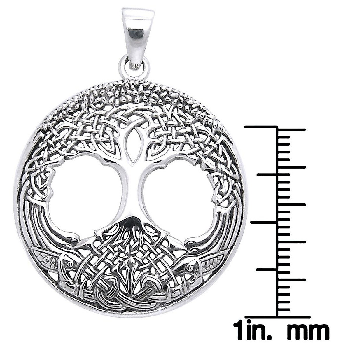 Jewelry Trends Sterling Tree of Life Silver Celtic Growth Pendant Necklace 18"