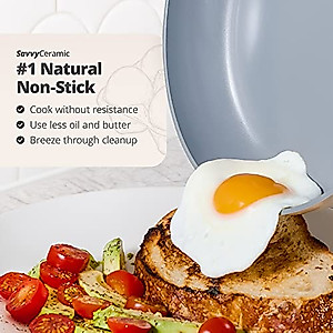 Greater Goods Party of Four Cook Kit - 10 Piece Nonstick Cookware Set for a Complete Kitchen | Non Toxic, Teflon Free Pots and Pans Work on All Cooking Surfaces, Even Induction (Birch White)