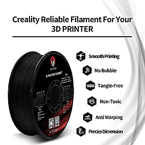 1Kg PLA Black Filament 3D Printer Filament/Consumables,PLA Filament 1.75mm,Dimensional Accuracy+/- 0.02 mm,1 kg(2.2lbs)/Spool (1pack)