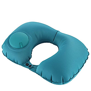HIZQ Travelling Neck Support Pillow Lightweight Inflatable Pillow- Portable U Shape Neck Support Cushion for Camping, Hiking, Office Nap, Home, Car, Travel Airplane, Train and Bus
