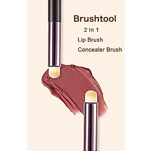 3Pcs Lip Brush Set, Concealer Brush Lip Brush Smudger Brush Makeup Tool Set Lipstick Applicator Lip Makeup Brush Eye Shadow Concealer Foundation Makeup Brush