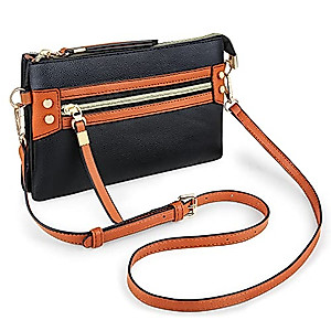 ACNFS Crossbody Bag Shoulder bags for Women, Small Handbag Leather Wristlet Clutch Cellphone Wallet with 2 Detachable Straps