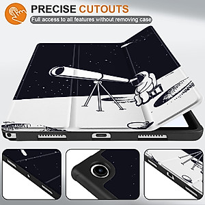 DONGKE Case for Samsung Galaxy Tab A8 10.5 Inch 2022 (SM-X200/X205/X207), Trifold Stand Cover with Auto Wake/Sleep + Soft TPU Protective Stand Back Cover for Galaxy Tab A8 10.5", Spaceman