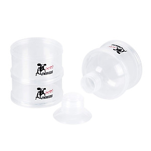 ITWORKSOUT Supplement Powder Dispenser,Protein Powder dispenser,Vitamins container,Travel friendly,Multi-Purpose,supplement Storage Container,BPA Free,3 Compartments,Transparent,funnel dispenser