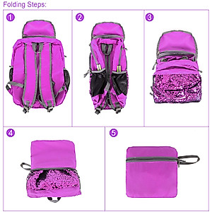 Bekahizar 20L Lightweight Foldable Backpack, Small Hiking Daypack for Men Women