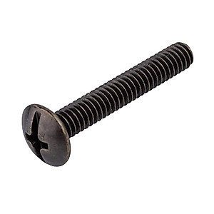 #8-32 X 1-1/4" Antique Brass Truss Head Machine Screws | Pack of 20 | Cabinet Door Knob, Dresser Drawer Pull Mounting Screws | MS5-SAB