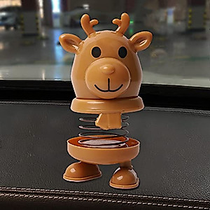 ikasus Shaking Head Toys Car Ornaments Cute Christmas Bobblehead Nod Dolls Car Dashboard Decor Cute Santa Claus Figurine Christmas Party Bobble Head Statue Desktop Ornaments Car Interior Accessories