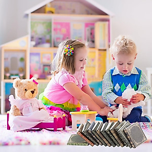 48pcs 1:12 Scale Miniatures Dollhouse Books, Assorted Timeless Miniatures Books Dollhouse Decoration Accessories Mini Miniatures Books for Christmas Pretend Play