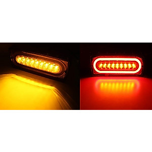 iJDMTOY Smoked Lens Dynamic Sequential Blink Laser Style Full LED Turn Signal Light Tail Lamps Compatible With 1999-18 Mercedes W463 G-Class G500 G550 G55 G63 AMG (2019 G Design)