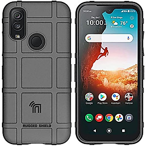 Nakedcellphone Special Ops Series Compatible with Verizon Kyocera DuraSport 5G UW Phone (C6930) Case, Tactical Armor Rugged Shield Cover [Anti-Fingerprint, Matte Grip Texture] - Black