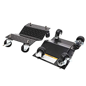 MOTOOS Car Tire Repair Tools Wheel Dolly Set of 4, 3", Vehicle Auto Repair Moving Car Dolly Set, Black Body Hammers and Dollies