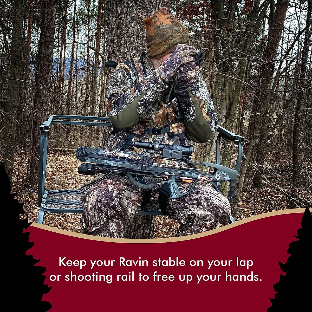 4N1 Lite Ravin Crossbow Accessory Hanger - Picatinny Bipod Accessory, Kickstand Rest, Shooting Rest, Cocking & De-Cocking Aid, Compatible with Ravin r9, r10, r15, r20, r29, r29x (9.8 oz), Black