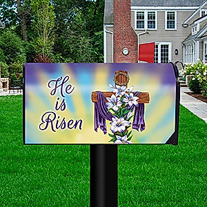 Briarwood Lane Easter Cross Religious Magnetic Mailbox Cover Holiday Lilies