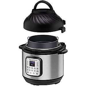 Instant Pot Duo Crisp 11-in-1 Air Fryer and Electric Pressure Cooker Combo with Multicooker Lids that Air Fries, Steams, Slow Cooks, Sautés, Dehydrates, & More, Free App With Over 800 Recipes, 6 Quart