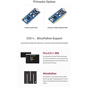 Waveshare RP2040-Plus, A Low-Cost, High-Performance Pico-Like MCU Board Based On Raspberry Pi Microcontroller RP2040 4MB